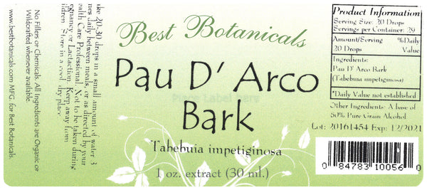 Pau D' Arco Bark Alcohol Extract - Dr. Christopher's Herbs