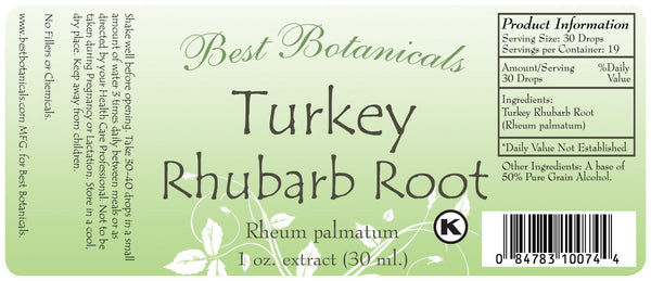 🌺 Turkey Rhubarb Root Alcohol Extract - Dr. Christopher's Herbs
